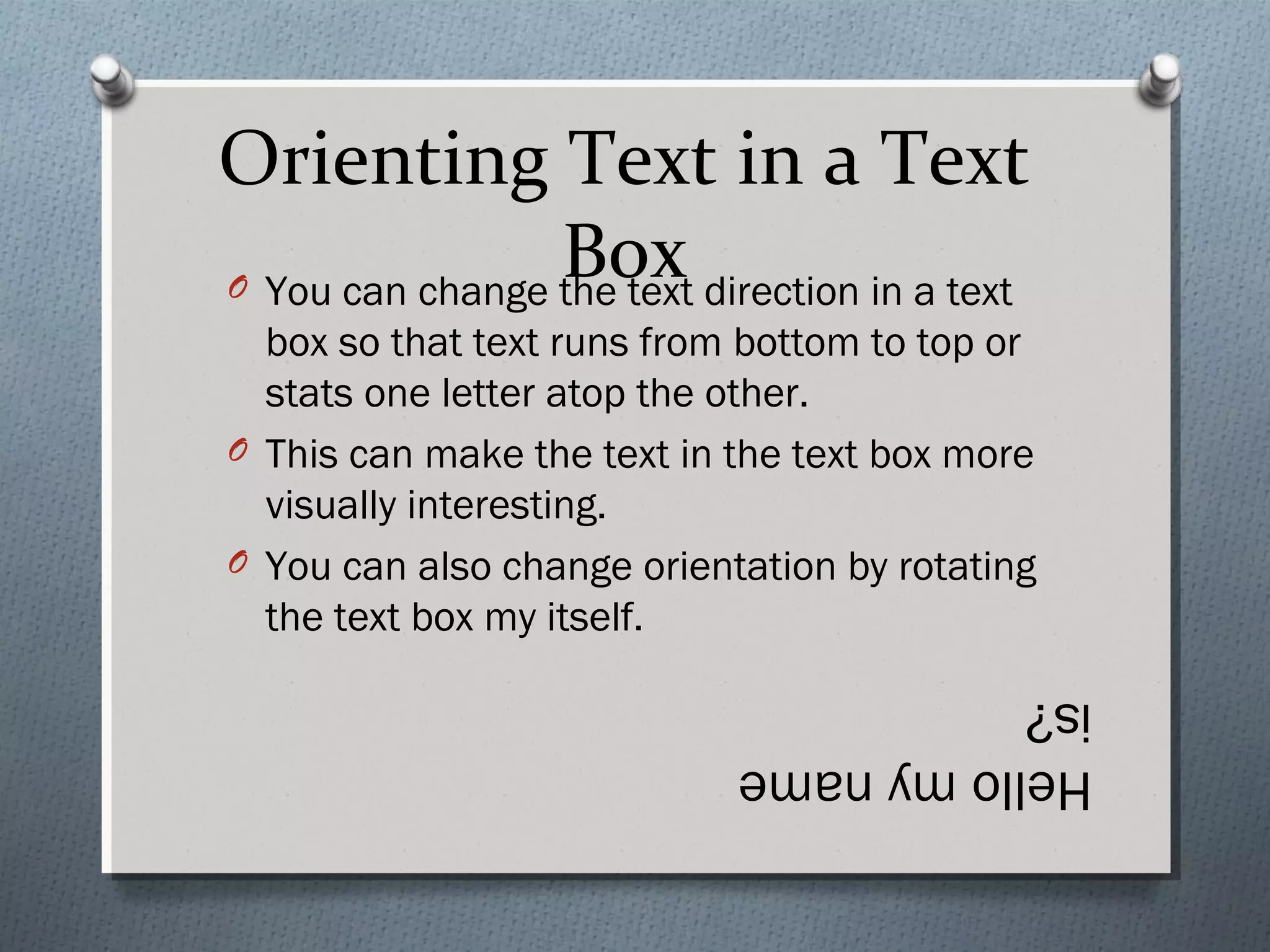 Presentation Basic Formatting Ppt