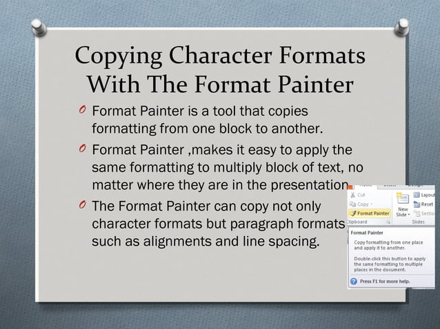 Presentation basic formatting | PPT