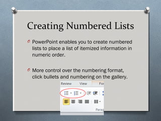 Presentation basic formatting | PPT