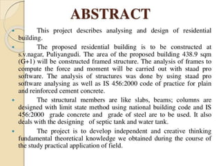 Analysis and design of residential building | PPTX | Civil Engineering ...