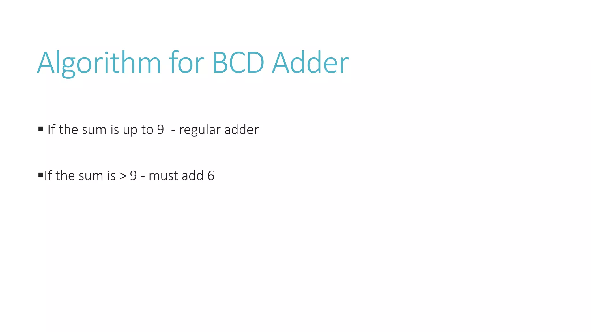 Presentation bcd adder | PPT