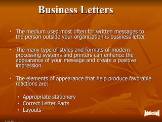 Presentation buiness communication | PPT | Email | Internet