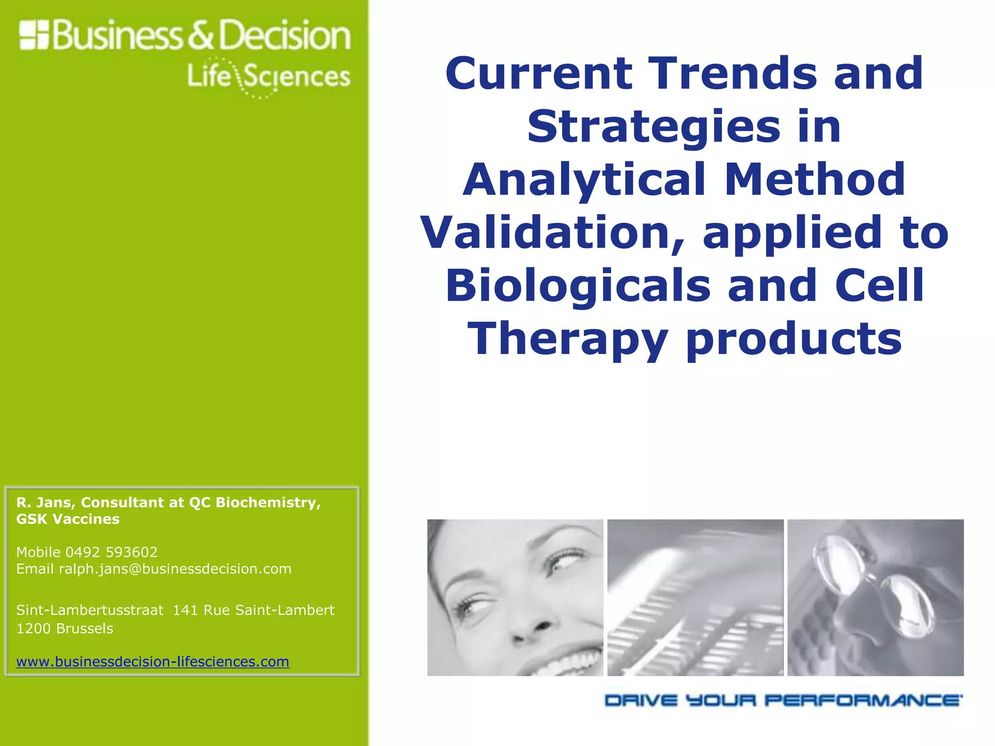 QC Method Validation for Biologicals vs Cell Therapy products (ATMP) | PPT
