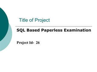 Presentation: Project Preliminary | PPT | Databases | Computer Software and Applications