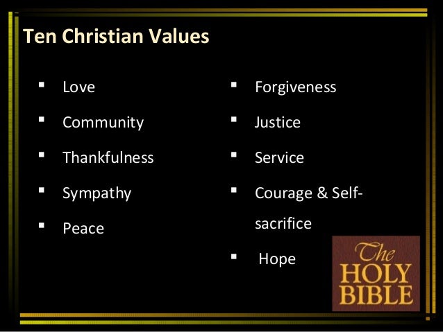values and principles mentioned in the holy bible by MBA SEM 4 NOBLE