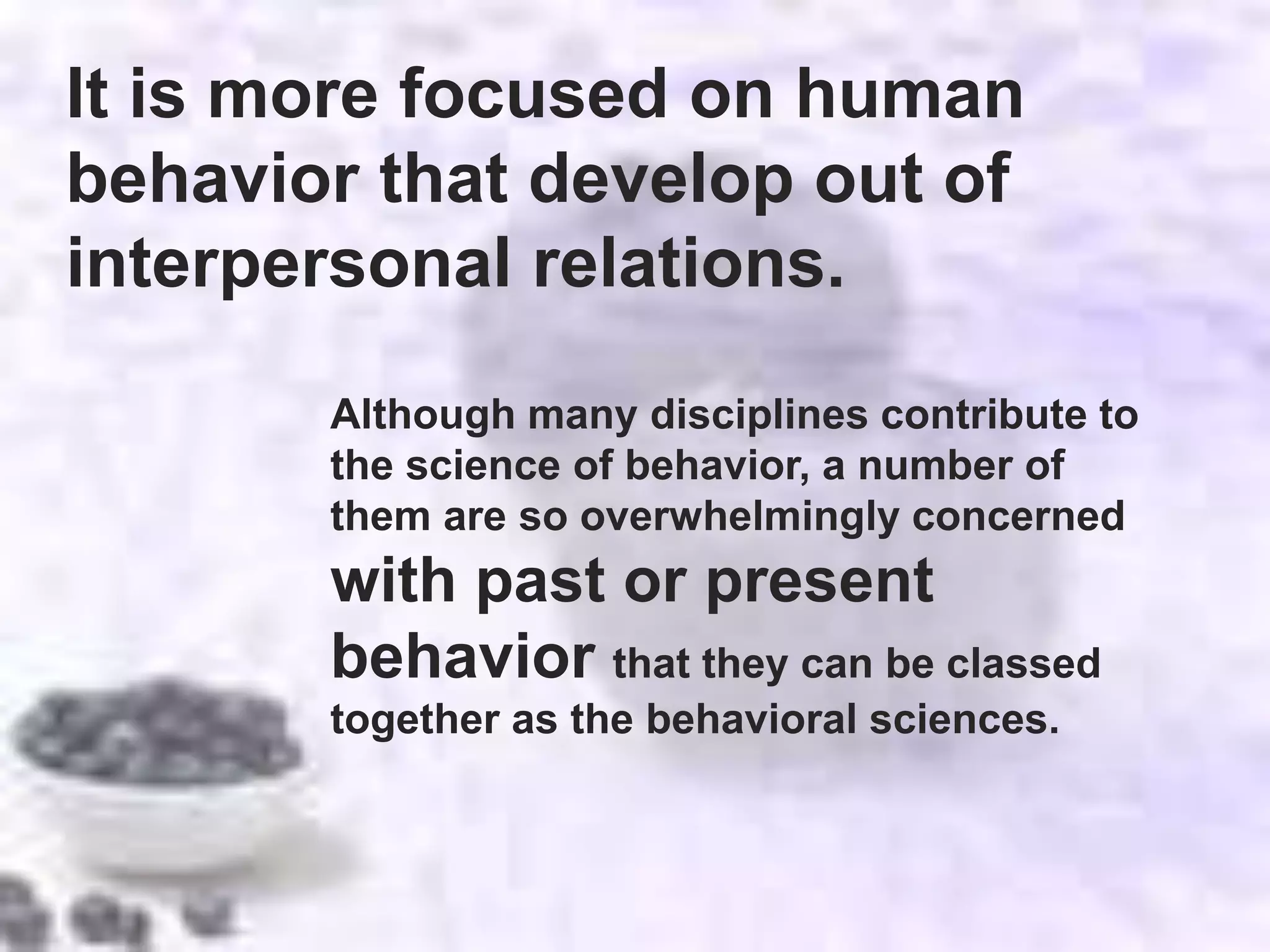 Presentation behavioral sciences | PPTX