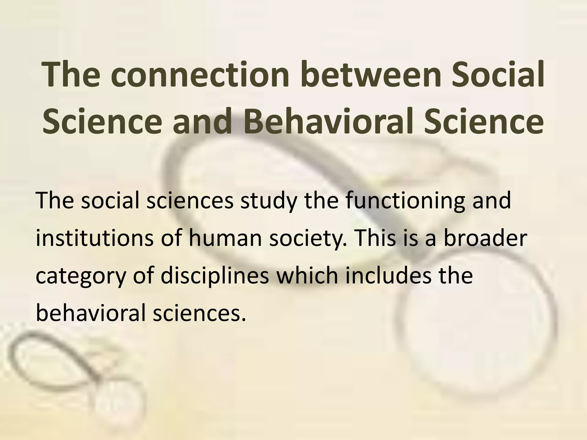 Presentation behavioral sciences | PPTX