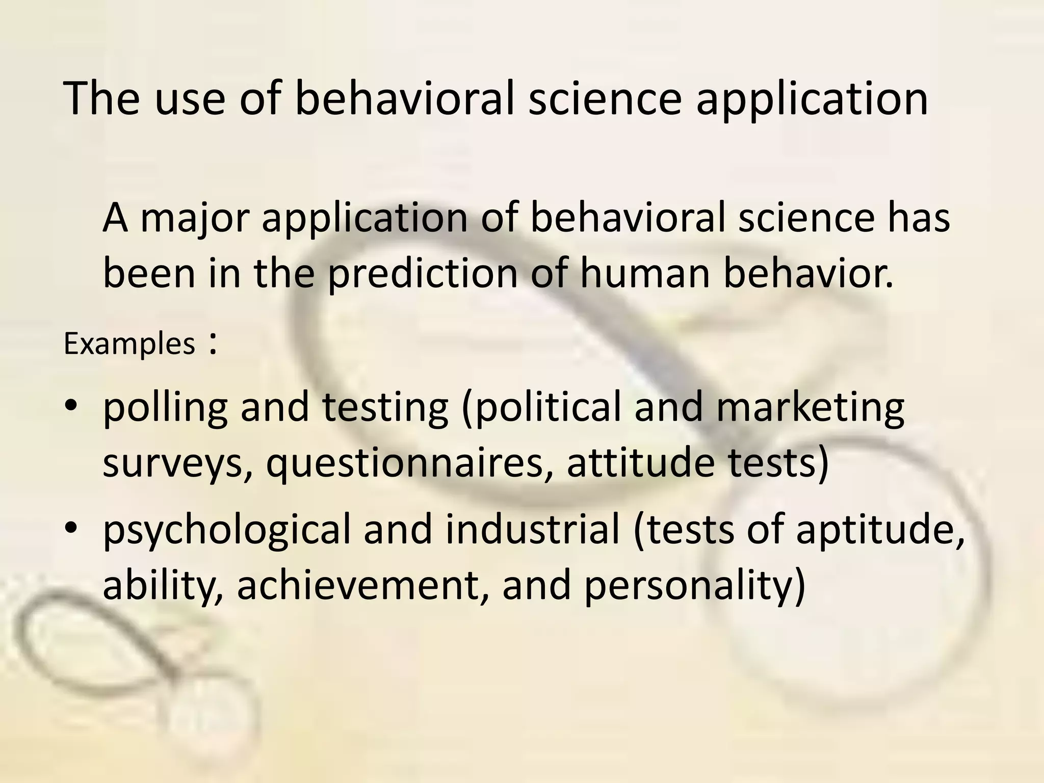 Presentation behavioral sciences | PPTX