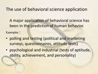 Presentation behavioral sciences | PPTX