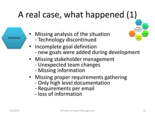Presentation benefitsprojectmanagement09072014 | PPTX