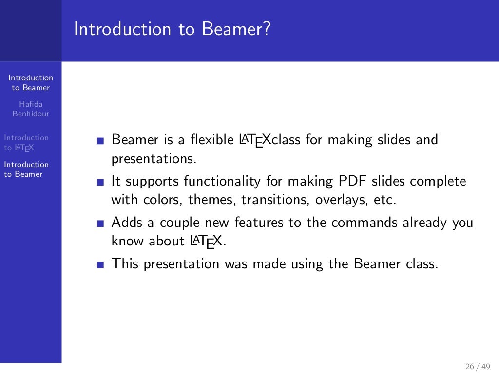 How To Make A Presentation With Latex Introduction To Beamerpresenta…