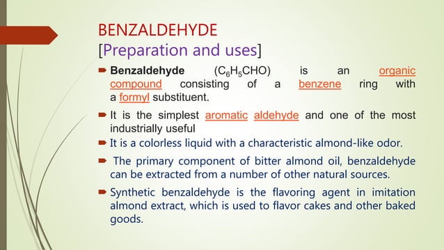 B. pharm. benzaldehyde and acetophenone | PPTX | Chemistry | Science