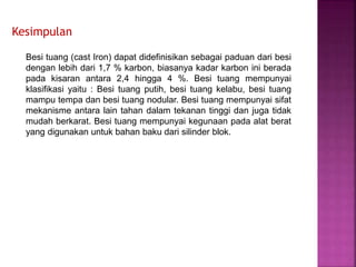 Presentation besi tuang | PPTX