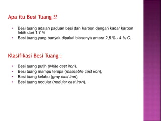 Presentation besi tuang | PPTX
