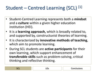 Modernisation of Curricula in HE - the SCL approach | PPT