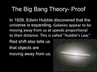 Big Bang Theory Hubble Law