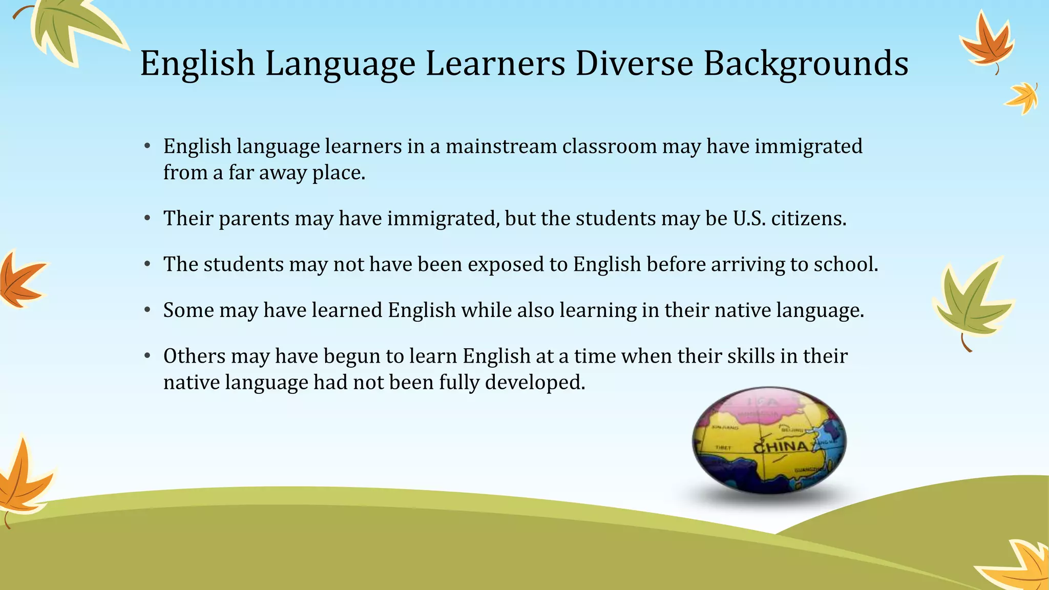 Presentation bilingualism and home language for ell students | PPTX ...