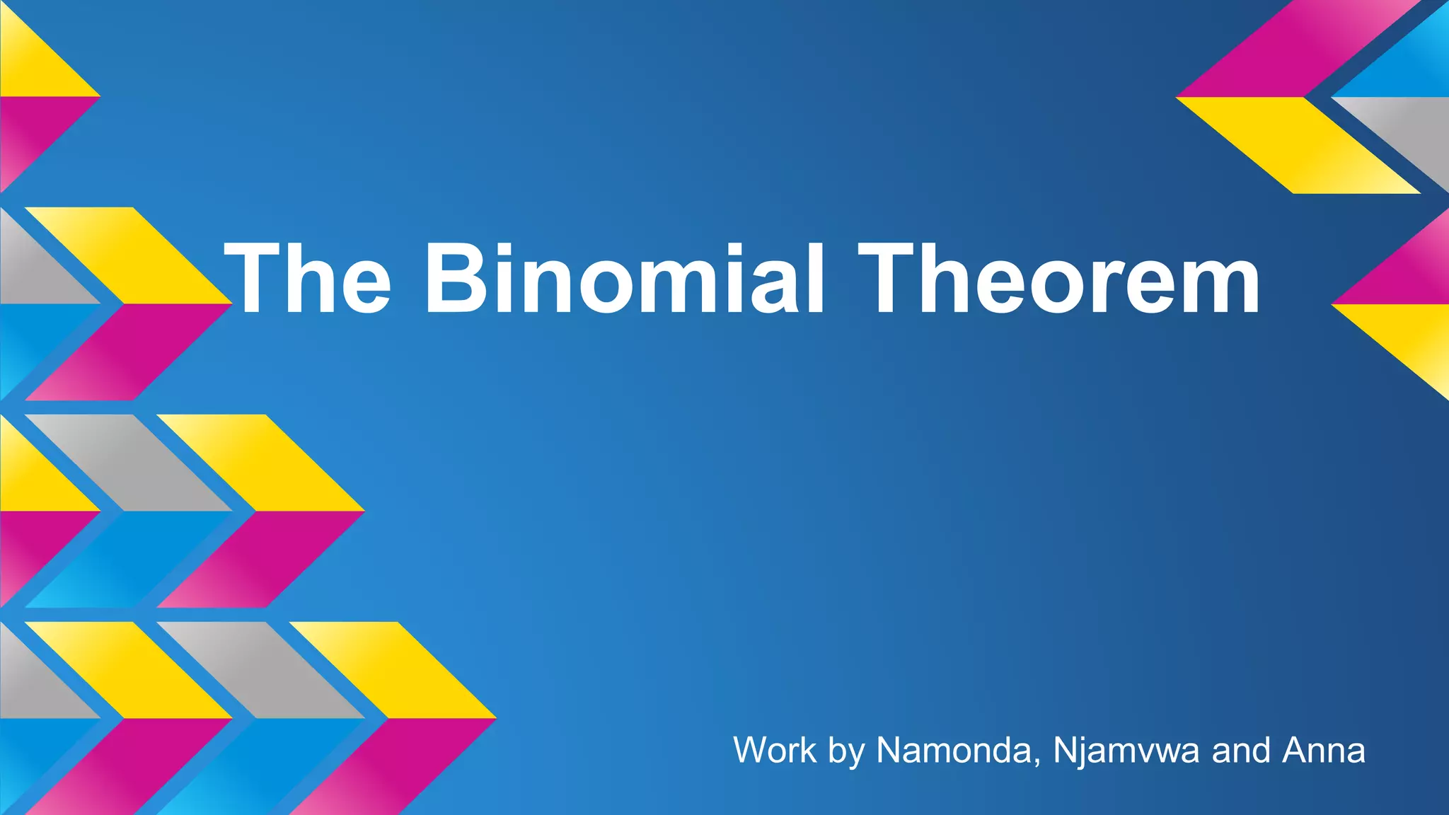 Presentation binomial theorem | PPT