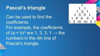 Presentation binomial theorem | PPT