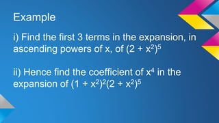 Presentation binomial theorem | PPT
