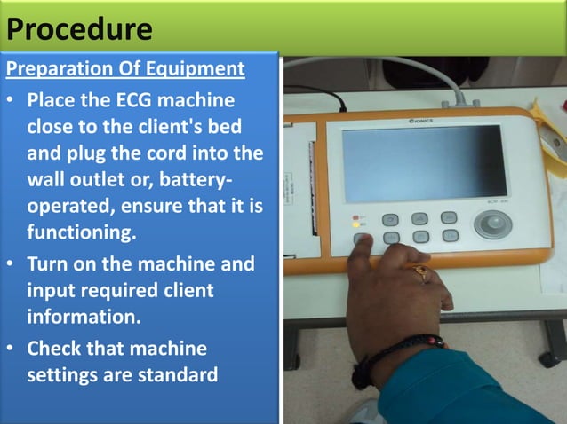 NURSING PROCEDURE OBTAIN 12 LEAD ECG | PPTX | Heart and Cardiovascular ...