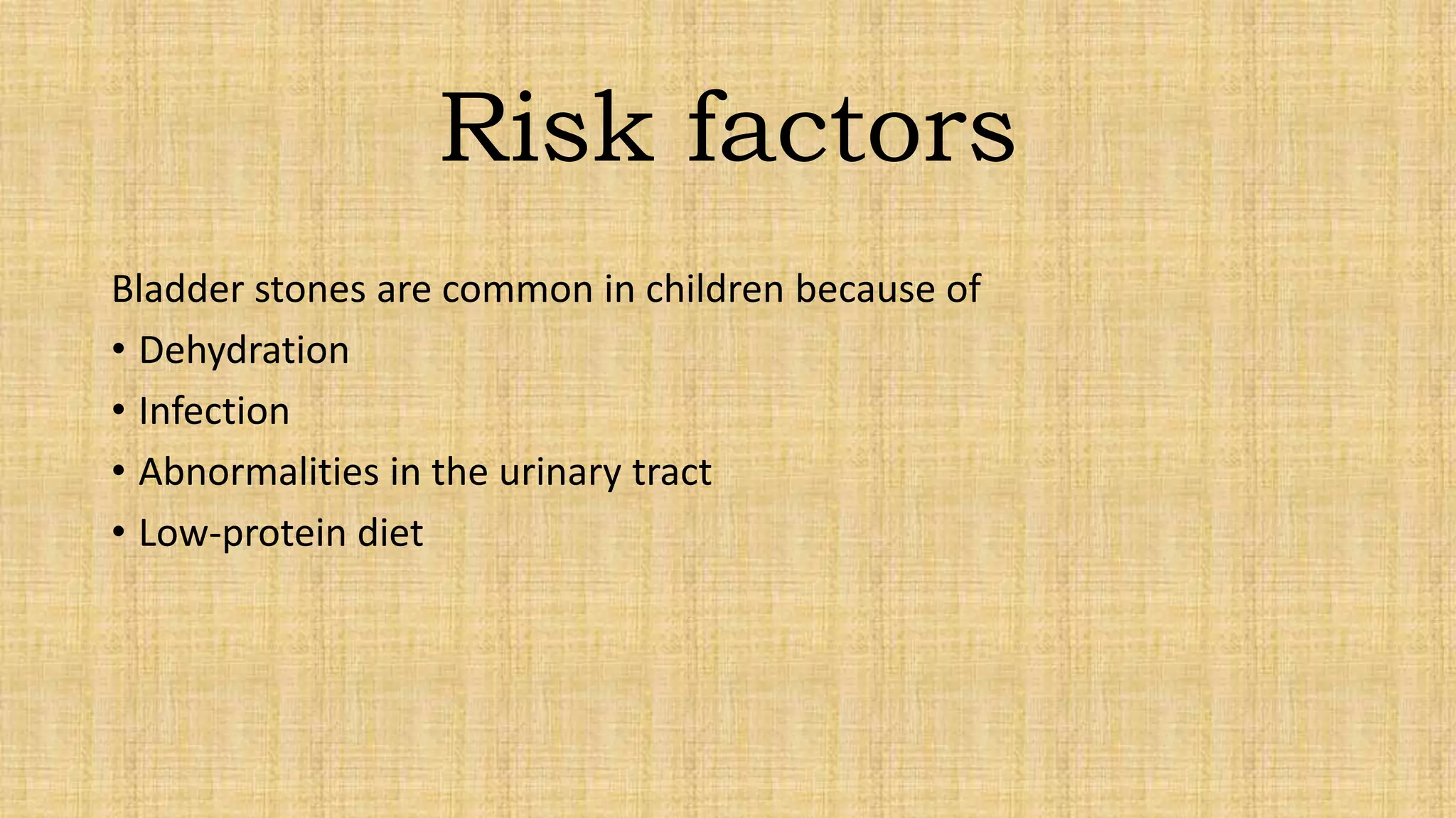 Bladder stone Presentation | PPTX