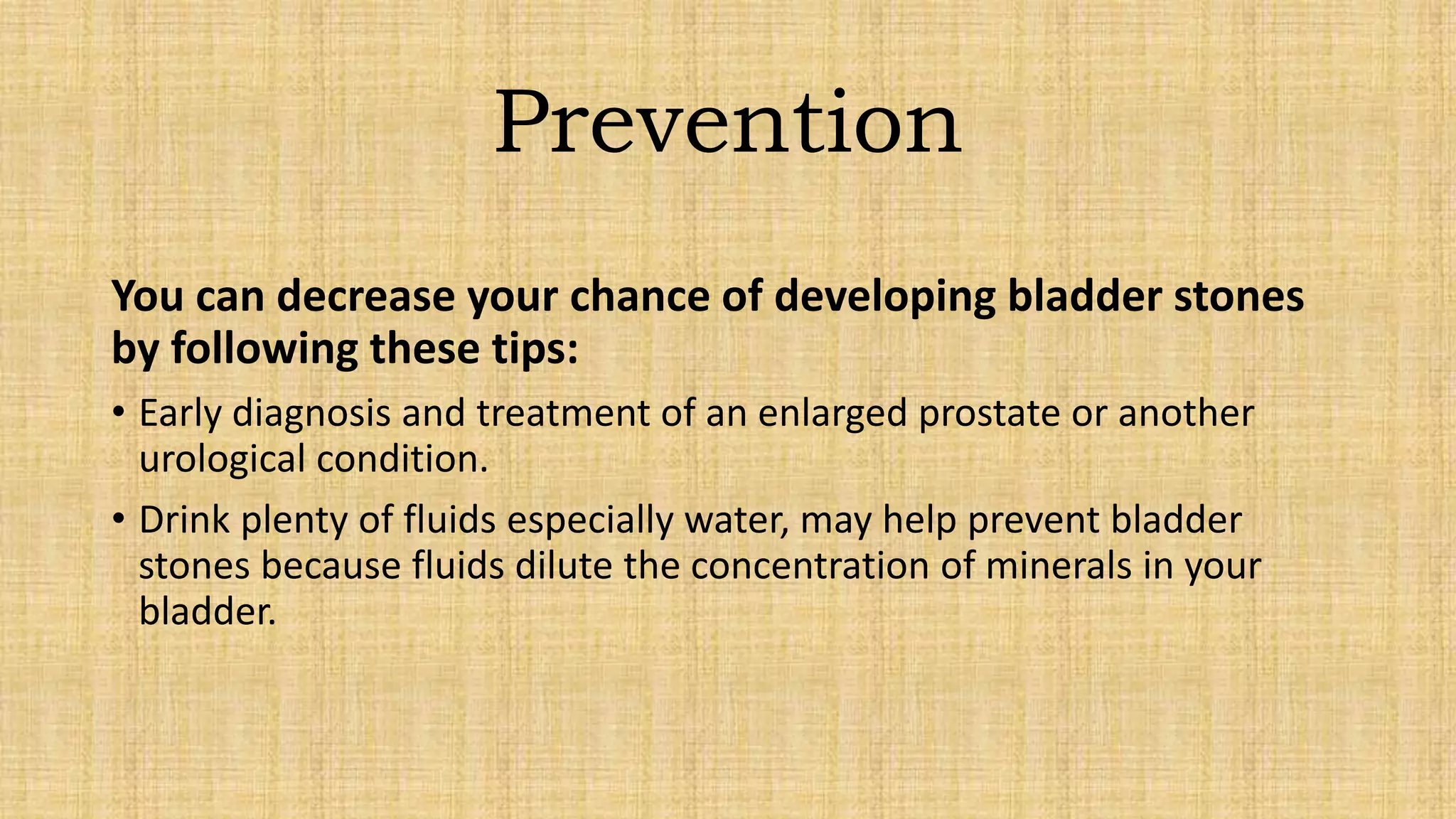 Bladder stone Presentation | PPTX