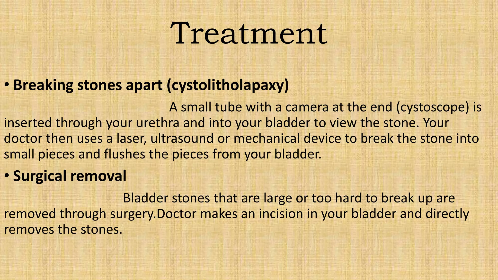Bladder stone Presentation | PPTX