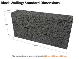 Concrete Block Walling | PPTX