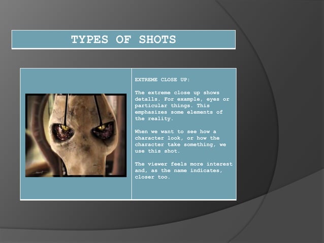 Types of shots | PPTX