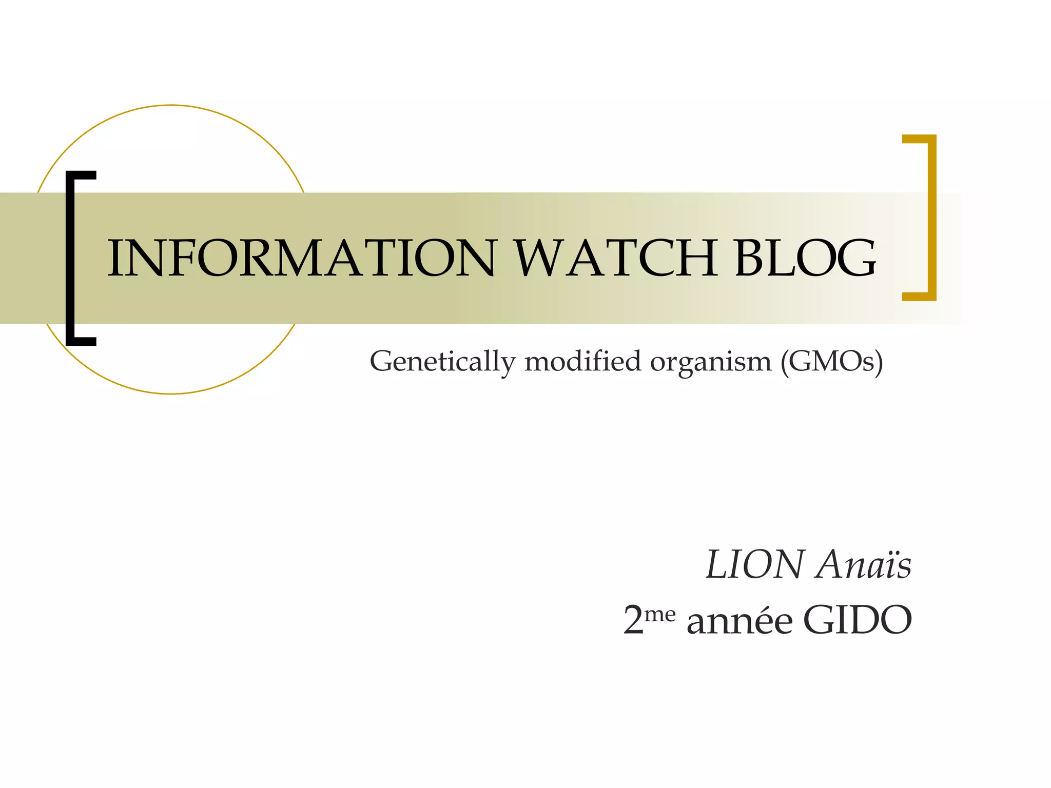 Genetically modified organism | PPT