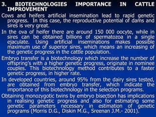 IMPACT OF BIOTECHNOLOGY ON ANIMAL BREEDING AND GENETIC PROGRESS | PPT