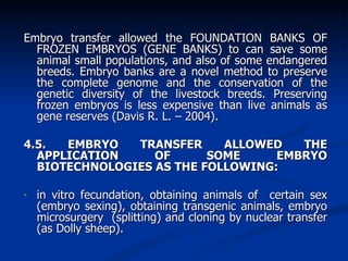 IMPACT OF BIOTECHNOLOGY ON ANIMAL BREEDING AND GENETIC PROGRESS | PPT