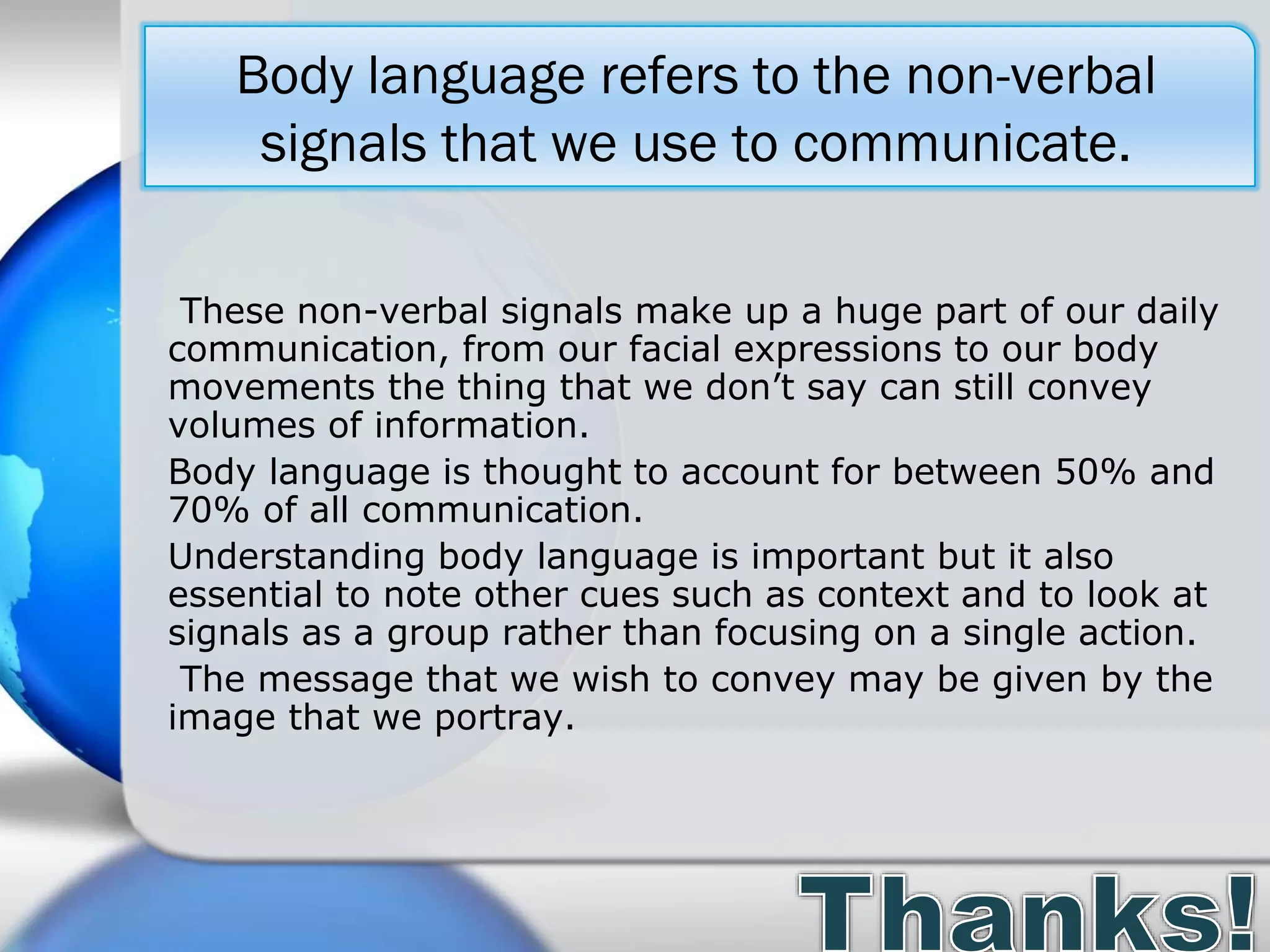Presentation body language | PPTX