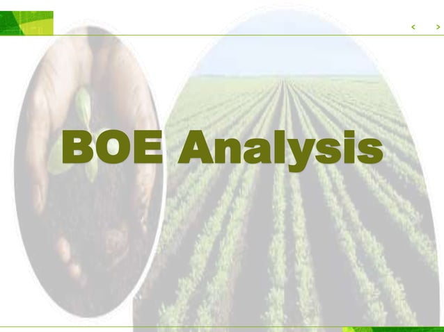 Presentation boe analysis | PPT