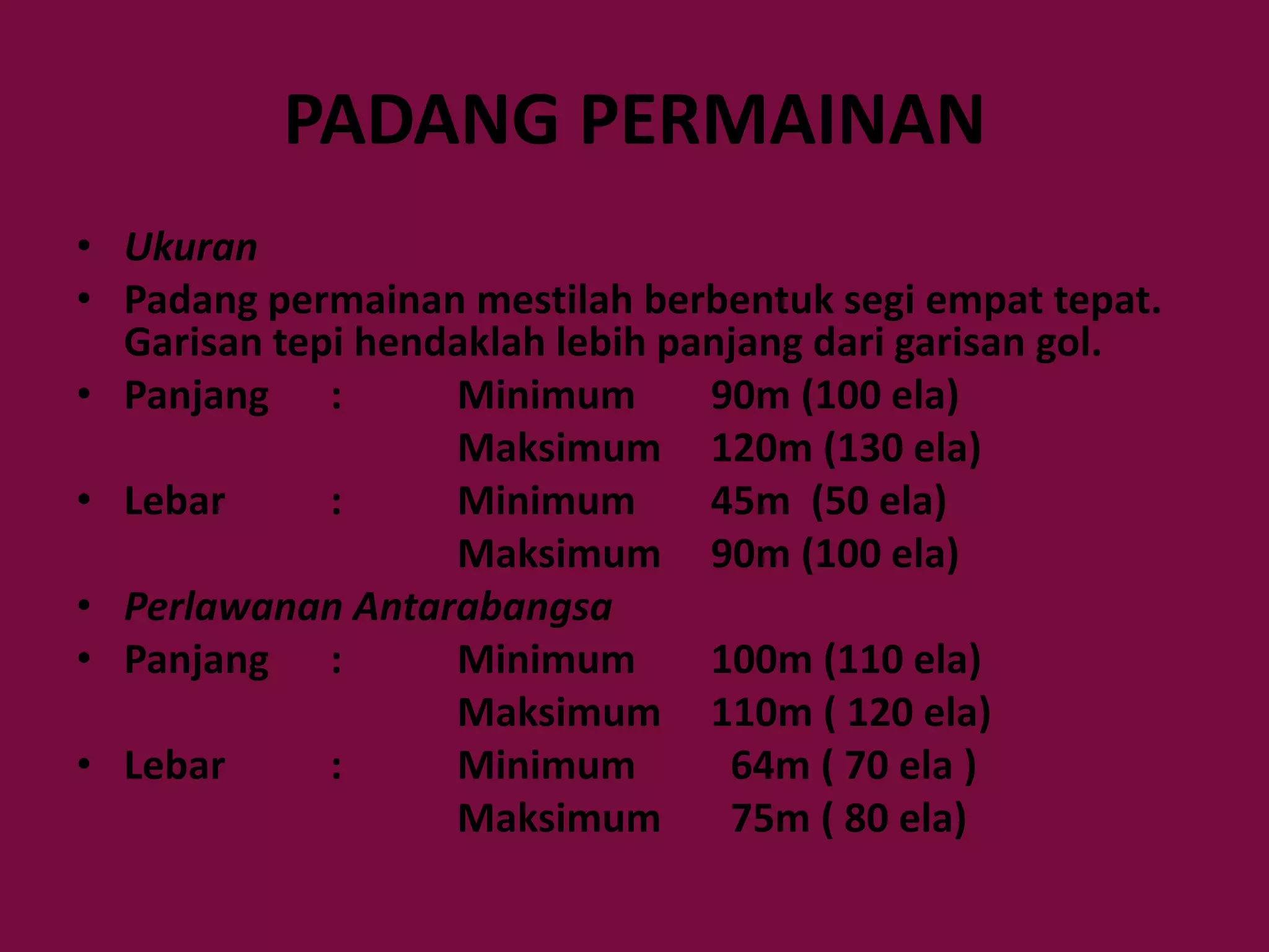 Kelengkapan permainan bola sepak | PPTX