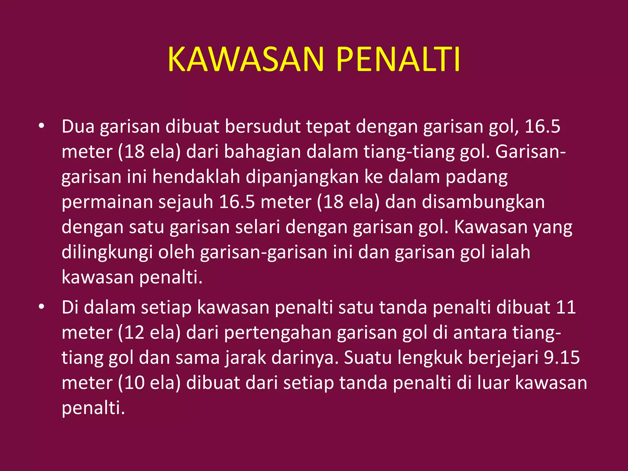 Kelengkapan permainan bola sepak | PPTX