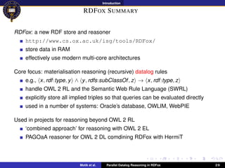 Parallel Datalog Reasoning in RDFox Presentation | PDF