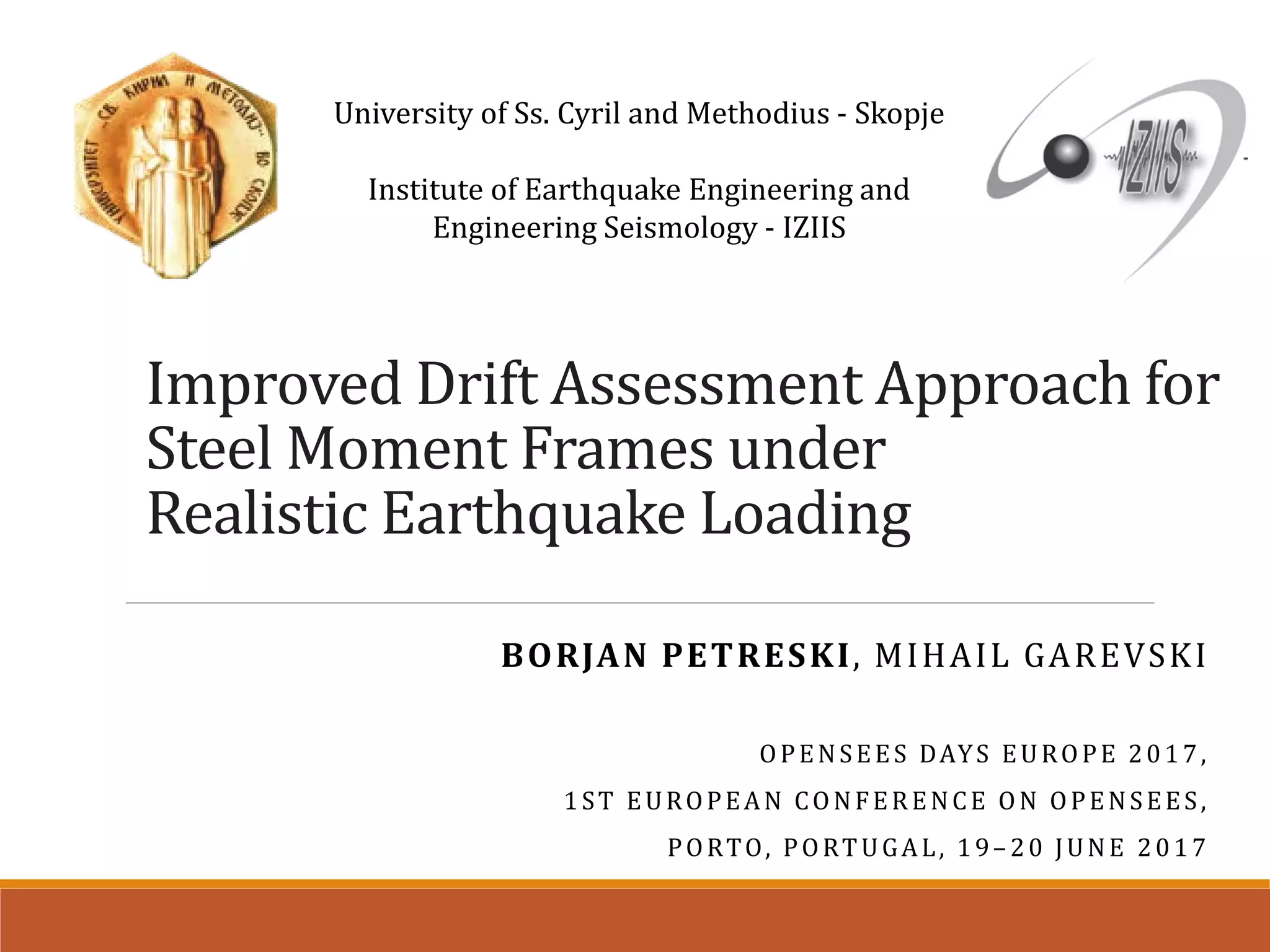 Improved drift assessment approach for steel moment frames under ...