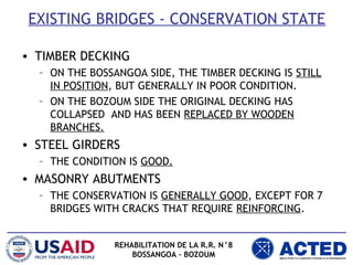 Assessment and reinforcement of the 20 existing bridges in the Bozoum ...