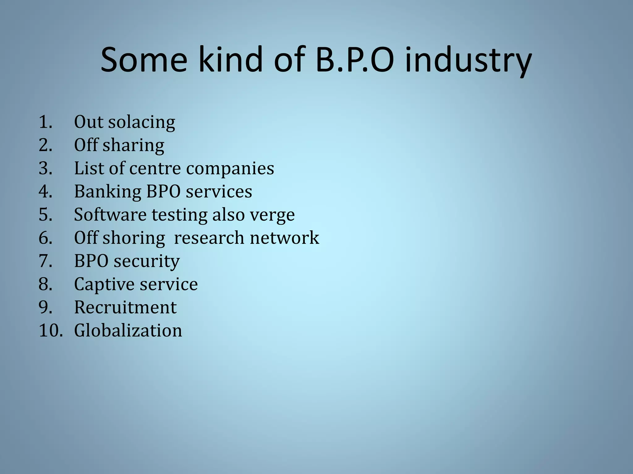 Presentation bpo | PPTX