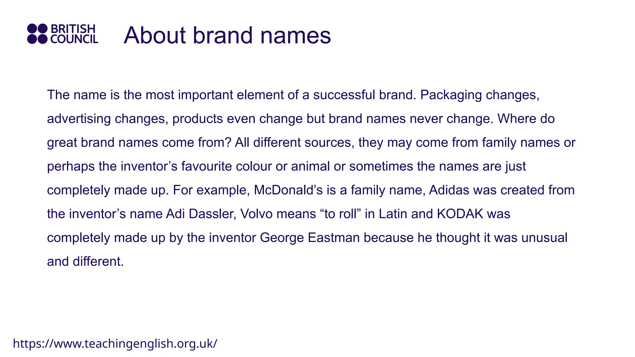 Presentation_branding English learning Brands | PPT
