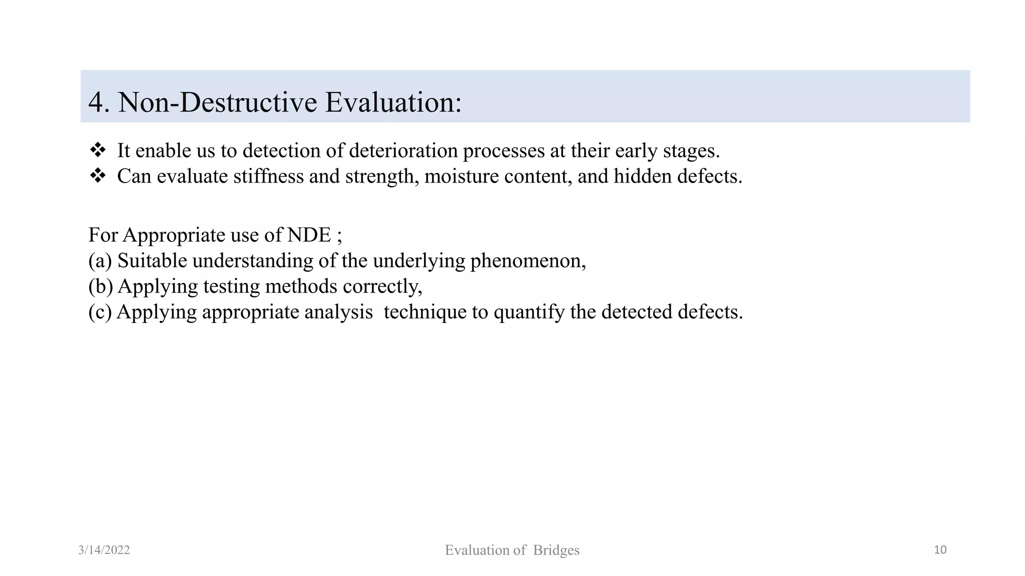 Presentation bridge assessment approach | PPTX