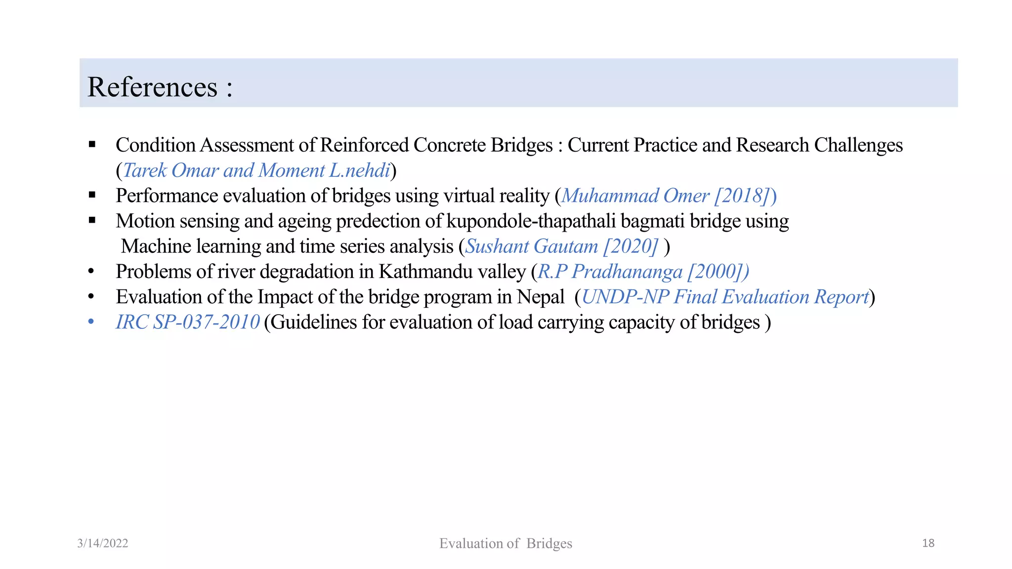 Presentation bridge assessment approach | PPTX