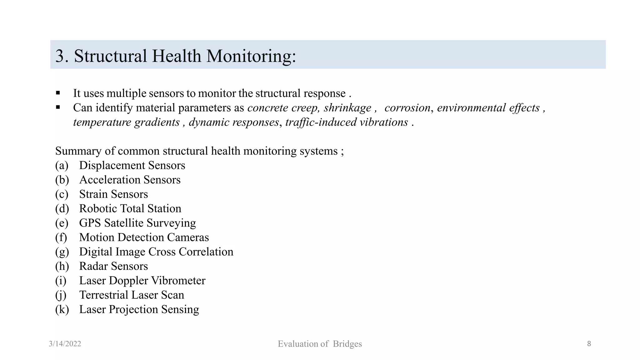 Presentation bridge assessment approach | PPTX