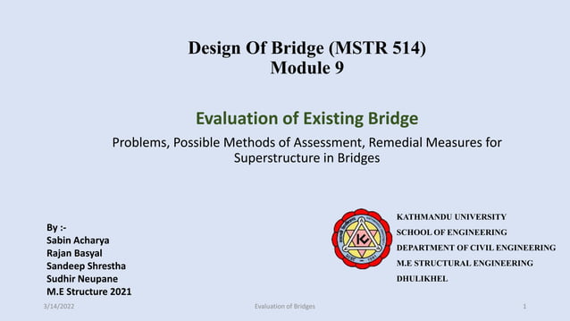 Presentation bridge assessment approach | PPTX