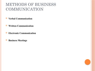 Modes of Business Communication_ Types of communication | PPTX