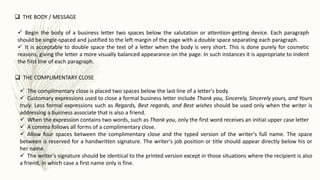 business letter | PPTX