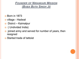 History of Nirankari Mission with Special Ref, to Life of Rev. Buta ...
