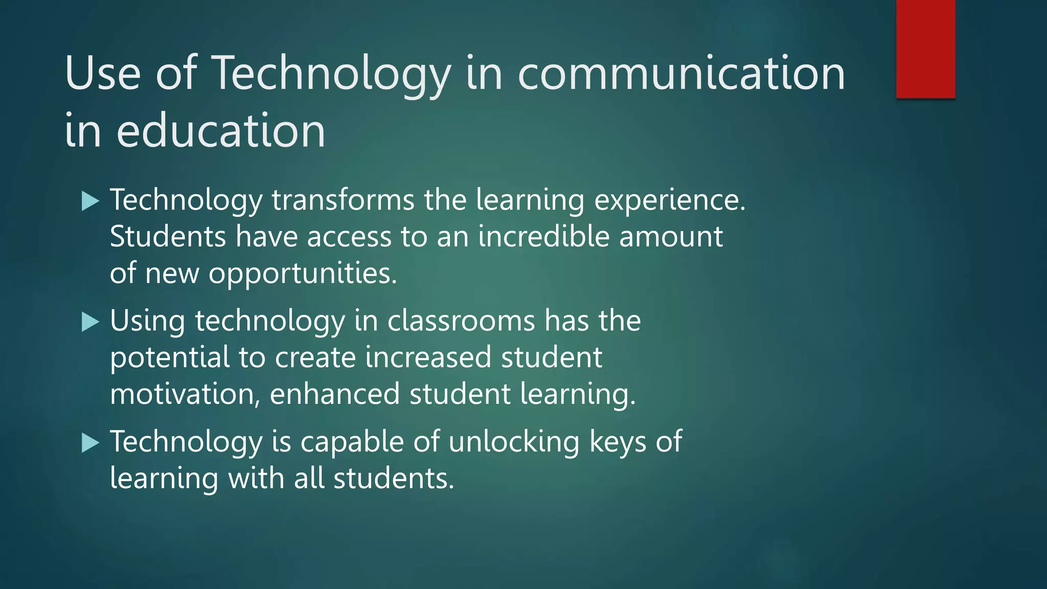 Effective use of technology in communication | PPTX